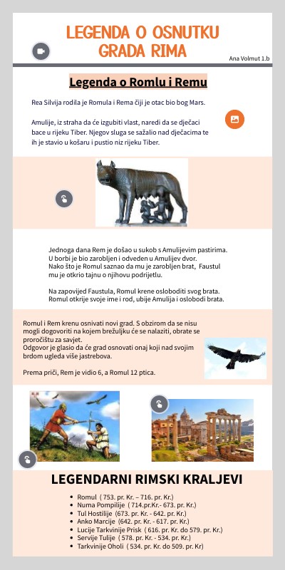 LEGENDA O OSNUTKU GRADA RIMA | Genially