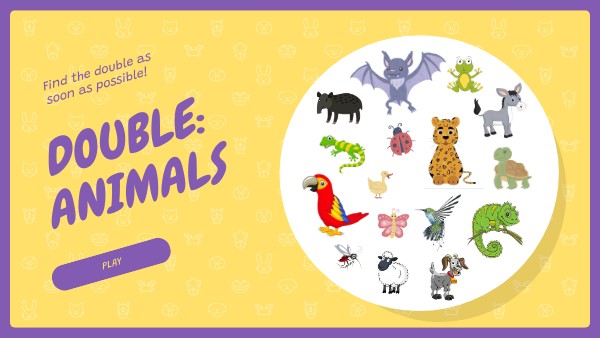 DOUBLE ANIMALS GAME A | Genially