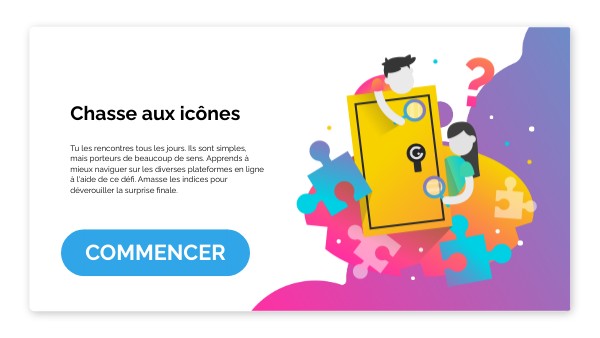 Chasse aux icônes + Index | Genially