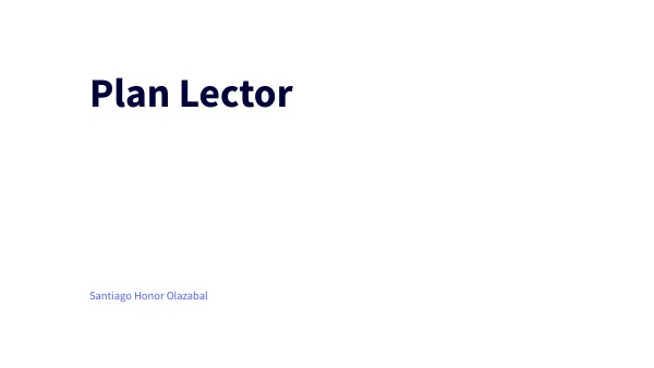 PLAN LECTOR - Santigo Honor | Genially