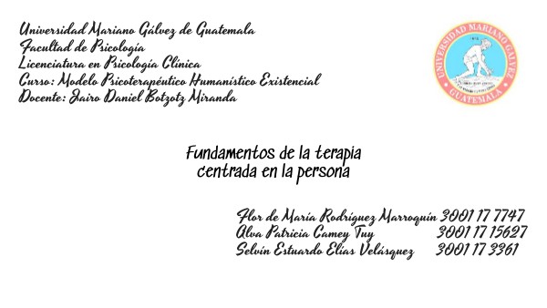 Terapia centrada en la persona