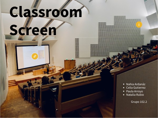 Classroom Screen | Genially