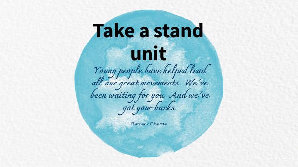 Taking a stand | Genially