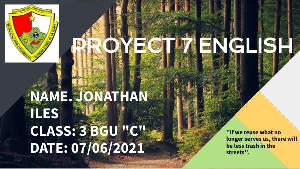 PROYECTO 7 DE INGLES. JONATHAN ILES