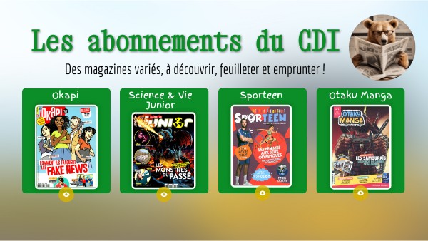 Abonnements du CDI | Genially