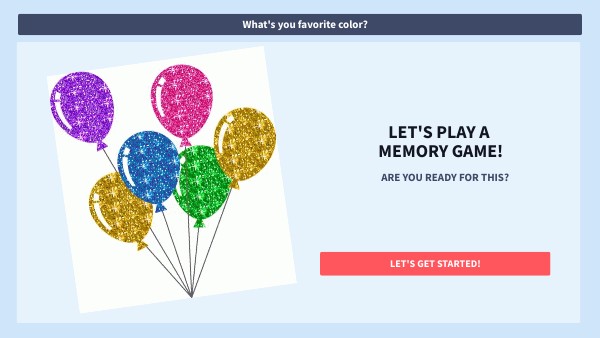 MEMORY GAME "COLORS" | Genially