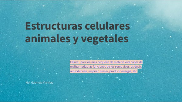Estructuras celulares animales y vegetales