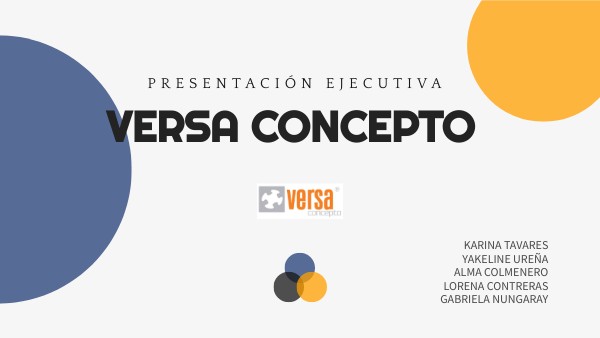 PRESENTACIÓN EJECUTIVA VERSA CONCEPTO- DISEÑO ORG. | Genially