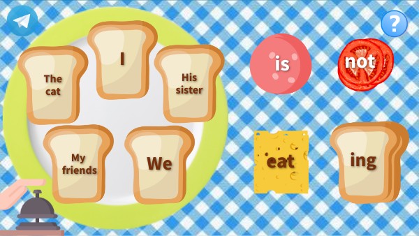 Present Continuous Sandwiches | Genially