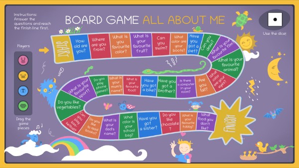 BOARD GAME All about me | Genially