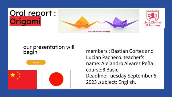 Origami presentation | Genially