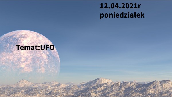 Temat:UFO | Genially