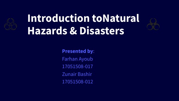 Natural Disaster and Hazards | Genially