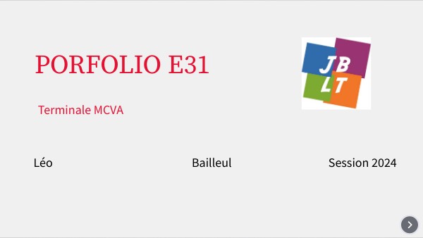 Portfolio E31 léo Bailleul