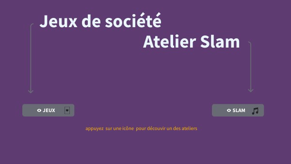 interview jeux de société et slam | Genially