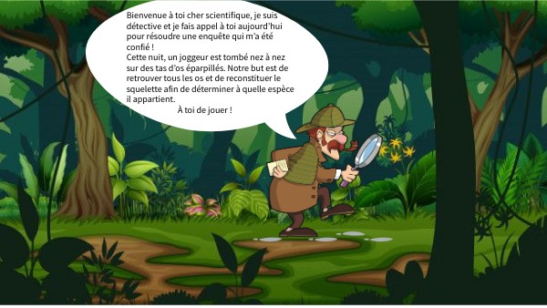 Escape game squelette | Genially