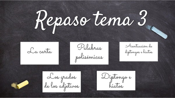 Repaso tema 3 | Genially