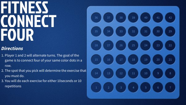FITNESS CONNECT FOUR GAME