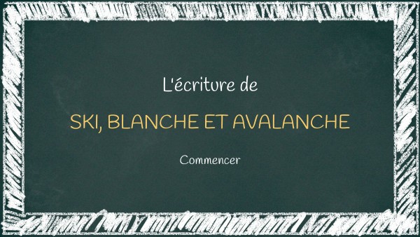 SKI, BLANCHE ET AVALANCHE | Genially