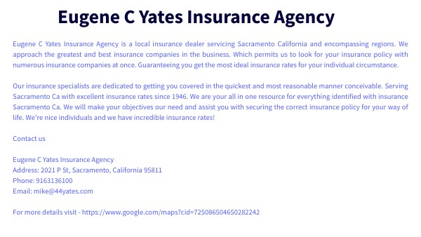 Eugene C Yates Insurance Agency | Genially