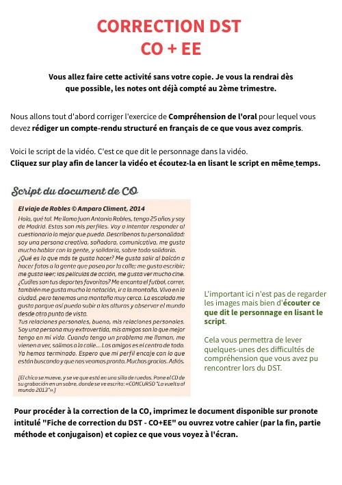 203 / 204 - Correction du DST - CO + EE | Genially