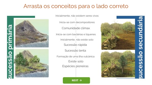 Sucessões ecológicas - jogo | Genially