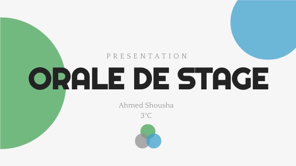 orale de stage Ahmed