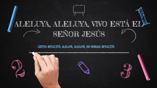 Aleluya, Aleluya; Vivo está el Señor Jesús.