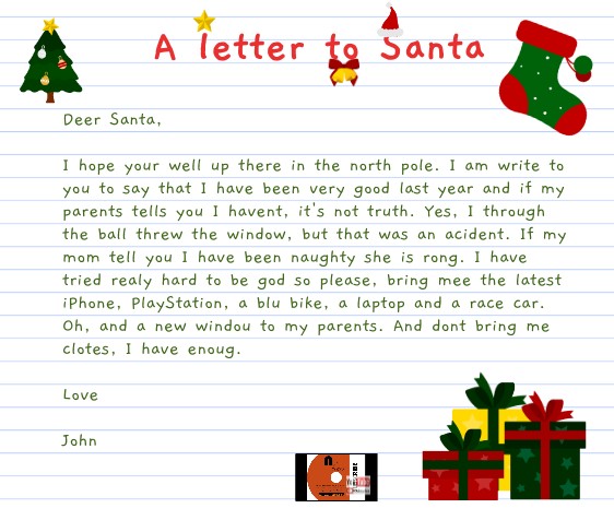 A letter to Santa draft | Genially
