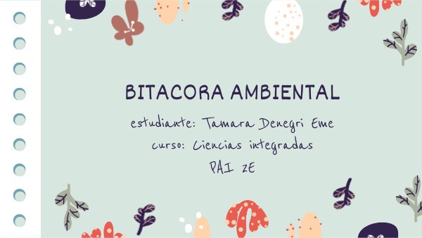 Bitácora Ambiental | Genially