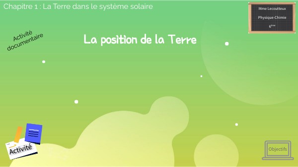 6ème - Evolution représentation du système solaire | Genially