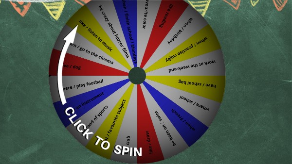 Wheel questions 5ème | Genially
