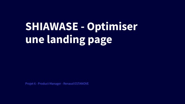 P6 - Landing page - SHIAWASE | Genially