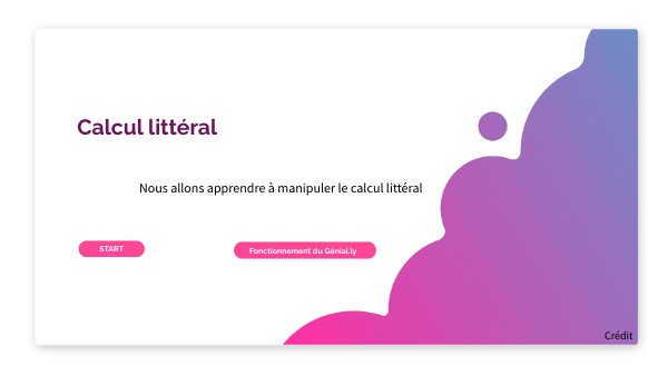 Calcul littéral | Genially