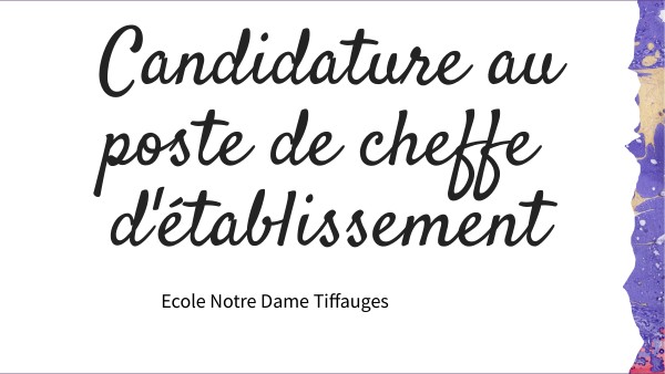 Candidature | Genially