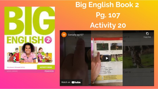Big English Book Pg.107 Activity 20 | Genially