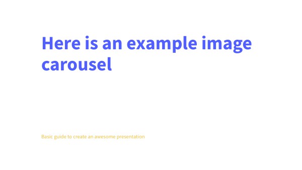 Image Carousel | Genially