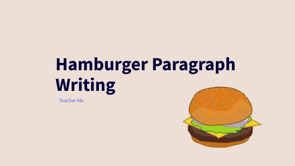 Hamburger Paragraph Writing | Genially