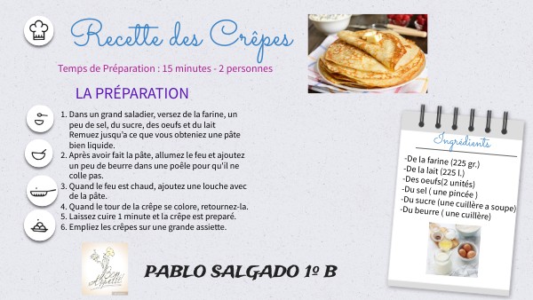 Recette des Crêpes | Genially