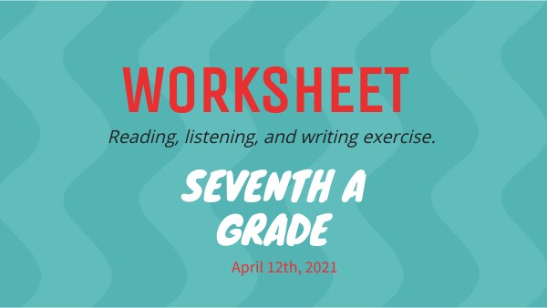 Worksheet 2 7a | Genially