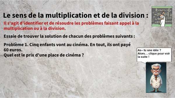 sens multiplication division | Genially