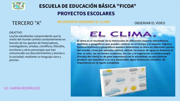 PROYECTOS ESCOLARES -EL CLIMA