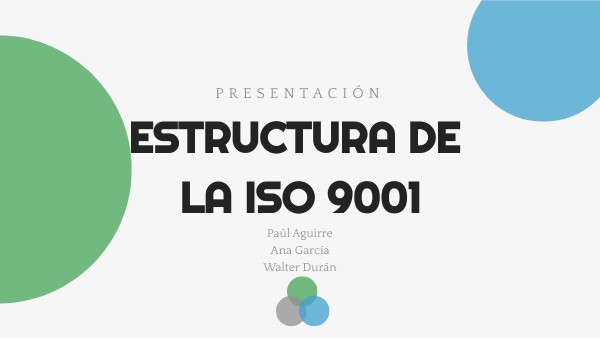 Estructura Norma ISO 9001