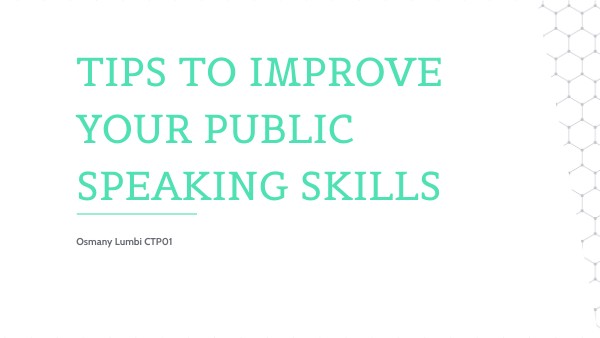 Tips To Improve your Public Speaking Skills
