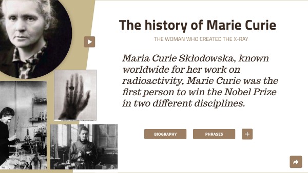 MARIE CURIE | Genially