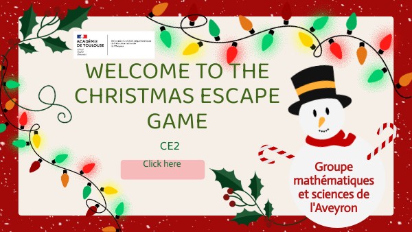 Escape game de noël CE2 | Genially
