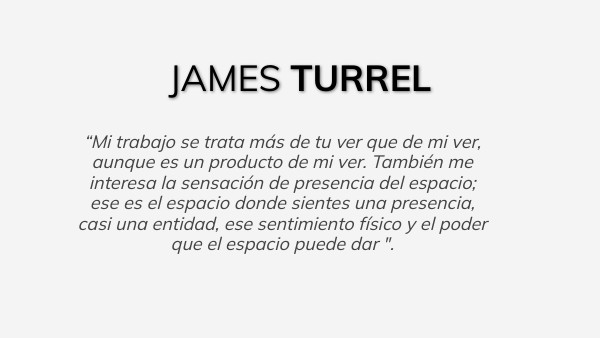 JAMES TURREL | Genially