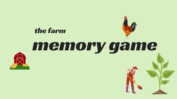 the farm memory game | Genially