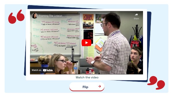 Framing the Lesson Flashcard