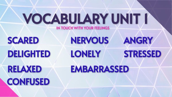 Unit 1 Vocabulary "In Touch with your Feelings" | Genially